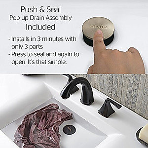 Pfister Weller Bathroom Sink Faucet, Single Handle, Single Hole or 3-Hole, Brushed Nickel Finish, LG42WR0K