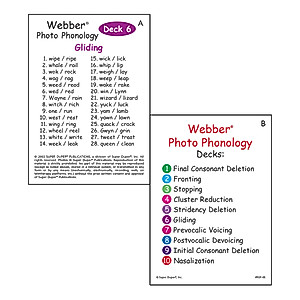 Super Duper Publications | Webber® Photo Phonology Gliding Minimal Pair Card Deck | Educational Learning Resource for Children
