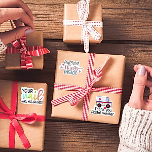 Wailozco Awesome Things Inside Stickers,Thank You Stickers,Handmade Stickers,Small Shop Stickers,Envelopes Stickers for Small Business, Online Retailers,Handmade Goods,500 Labels Per Roll