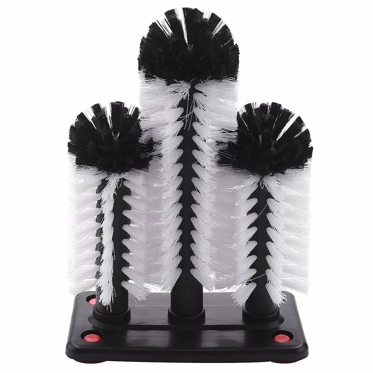 Dacvgog Glass Washer 3 Brush Glass Washing Brushes with Suction Base Bar for Bar,Kitchens,Red Wine Glasses,Cup