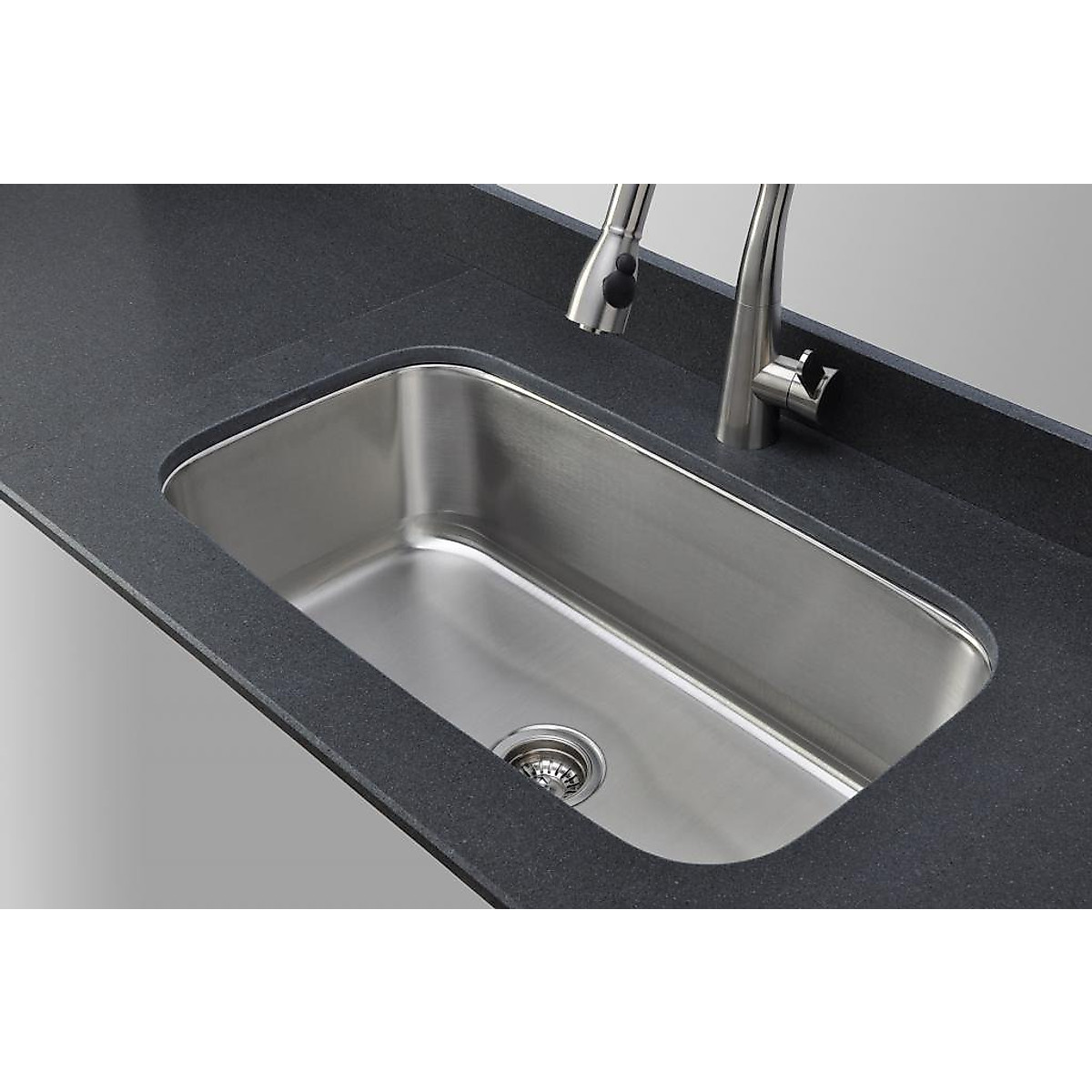 Wells CMU3118-10-1 Craftsmen Series Stainless Steel Kitchen Sink Package, 31", Brushed Matte Finish