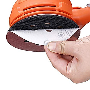 5-Inch 8-Hole Hook and Loop Sanding Discs 70 Pcs and Replacement Sander Pad Set, Compatible with Milwaukee Tools, Part Number 51-36-7090