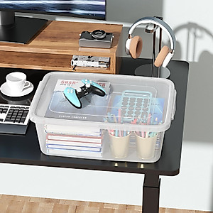 Vadidiya 2-Pack Clear Pizza Dough Proofing Box with Lid, 16 Quart Household Pizza Dough Container