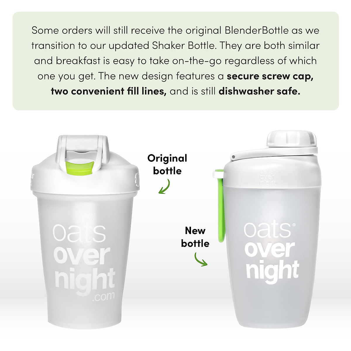 Oats Overnight - Party Variety Pack (8 Meals PLUS BlenderBottle ) High Protein, Low Sugar Breakfast Shake - Gluten Free, Non GMO Oatmeal (2.7oz per meal) Strawberries & Cream, Green Apple Cinnamon & More.