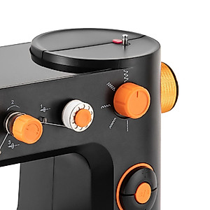 Mini Sewing Machine for Beginners Dual Speed Portable Sewing Machine with Extension Table, Light, Pedal Household Travel Adults Kids (Black)