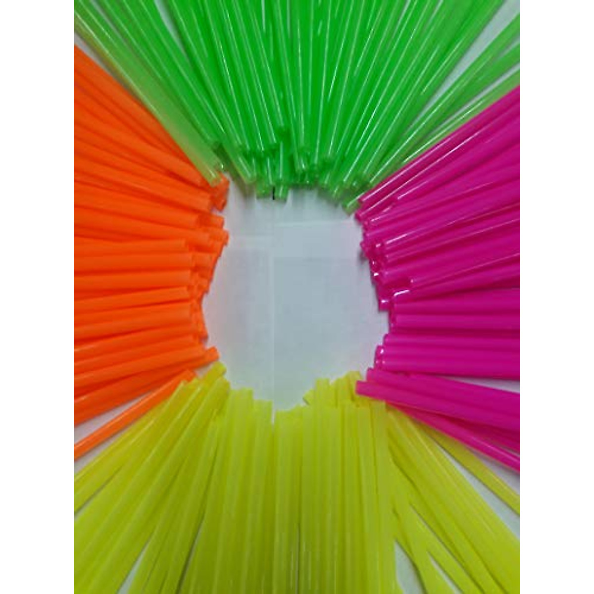 Wow Plastic Disposable Plastic Drinking Straws - 250 count (neon) (Neon).