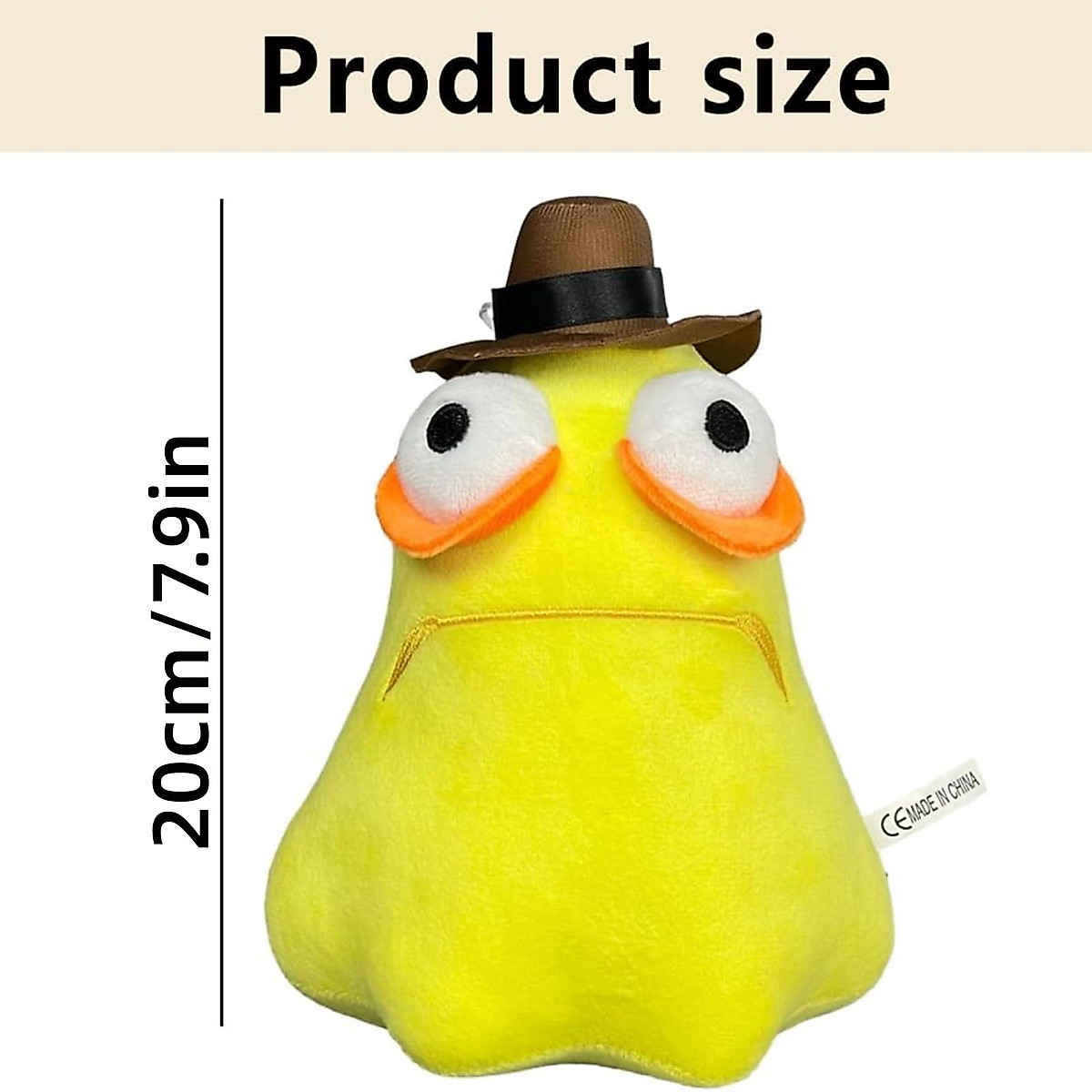 New Pizzas Tower Plush Toy, Soft Stuffed Anime Game Characters Figure Plush for Home Decoration, Cute Cartoon Plushies Toys Collectible Gift for Game Lovers and Friends Children's Day(Yellow)