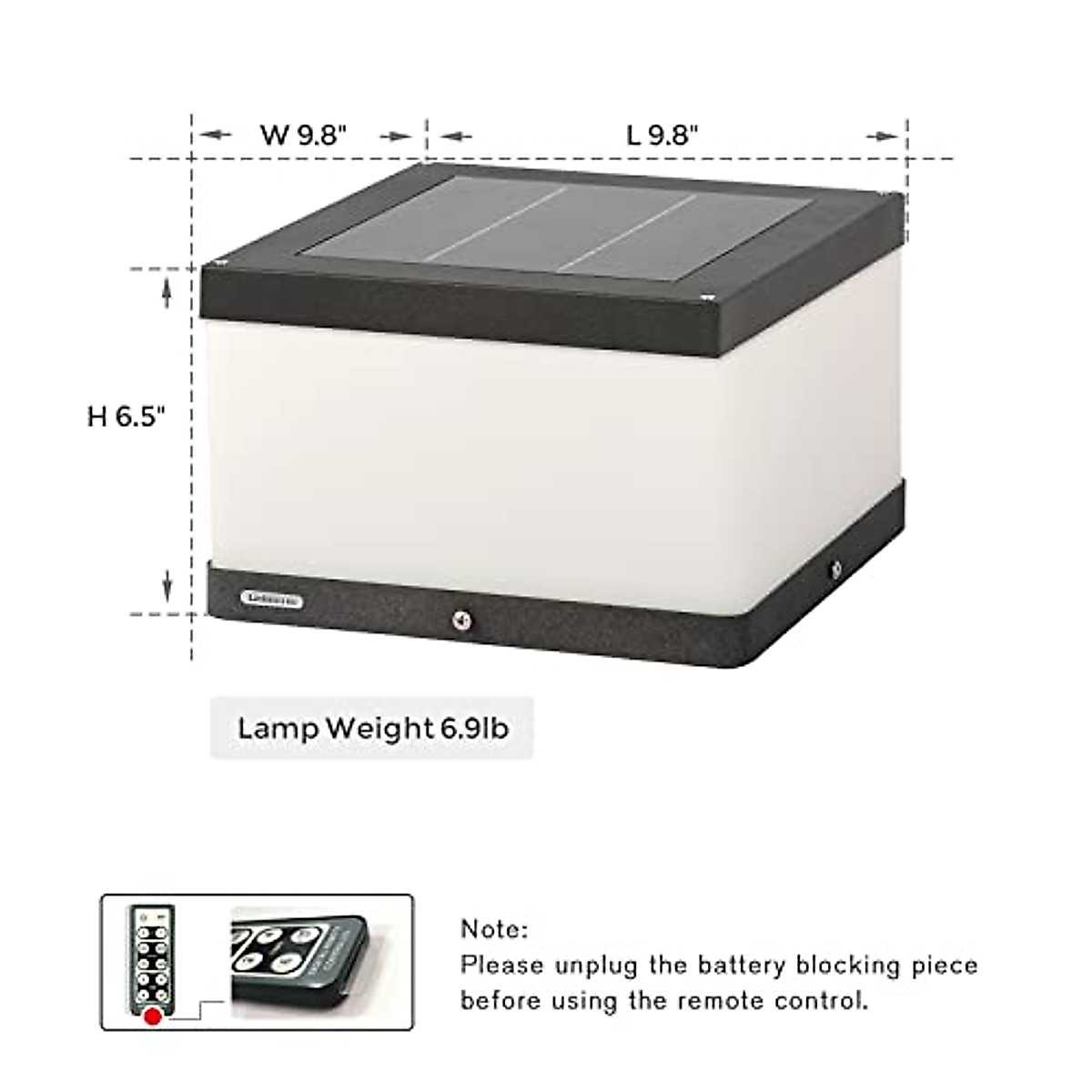 Linkmoon Outdoor Solar Post Cap Light, Modern Warm Luxury LED Light with Waterproof IP54 Standards for Fence Deck Garden or Patio Posts