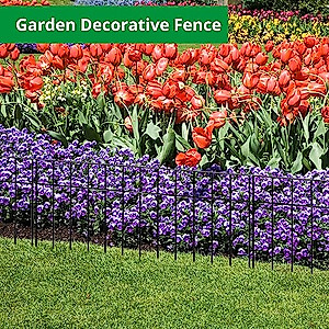 PioneerWorks 15-Pack Animal Guard Fence, 15in(H)*24in(L),Total 30FT,Easy Install, Pet and Wildlife Barriers, Garden Fencing,Metal Fence Panels with Ground Stakes for Outdoor Yard Protection