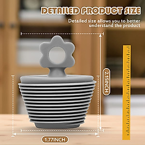 BOHAIPAN Bathtub Stopper, 2pcs Universal Tub Stopper, Silicone Bathtub Stoppers Bathtub Drain Plug, Suitable for Kitchen Bathroom Bathtub Sink Drain (Patented Products)
