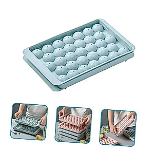 iplusmile 3pcs 33 Ice Molded Ice Box Silicone Ice Trays Plastic Pallets Sphere Ice Molds Wave Ice Making Silicone Andy Molds Silicone Chocolate Molds Pp Blue Ice Cube Tray Mold Ice Cube Mold