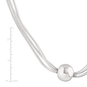 Silpada 'Thoreau' Multi-Strand Bead Necklace in Sterling Silver, 16''