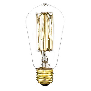 Emliviar Vintage Edison Light Bulb, E26 Medium Base Incandescent Bulb 6 Pack, ST58