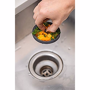 Dripsie Sink Strainer - Clog-Resistant and Flexible - Universal Kitchen Sink Drain Strainer - Made in The USA (2-Pack Gray)