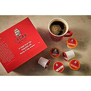 Lacas Coffee Single Cups, 24 Count (Original City Roast)