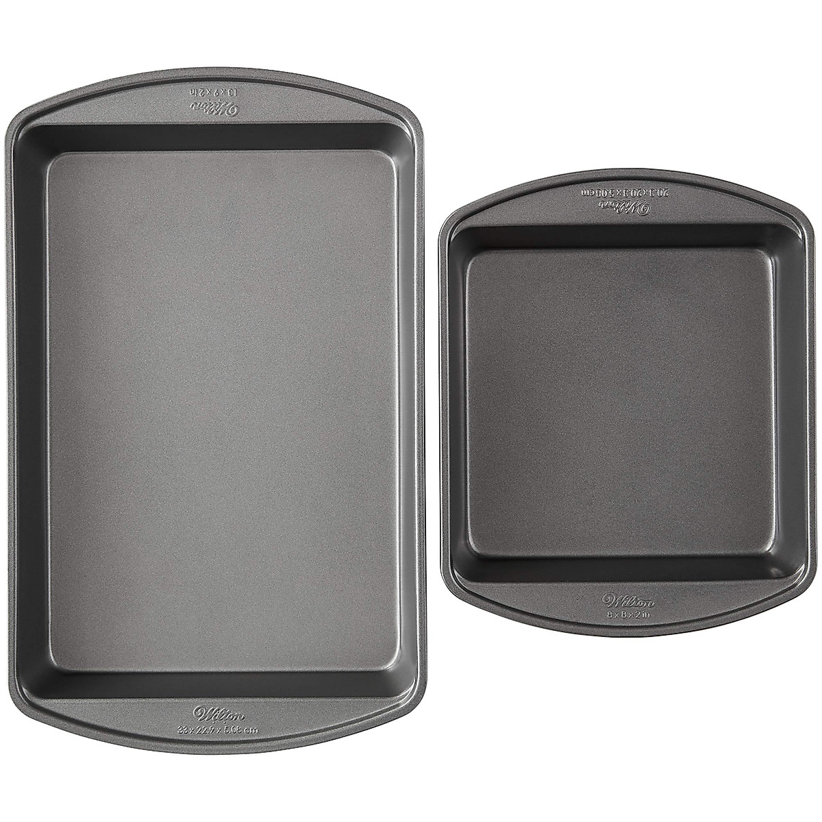 Wilton Perfect Results Premium Non-Stick Oblong and Square Cake Pan Set, 2-Piece