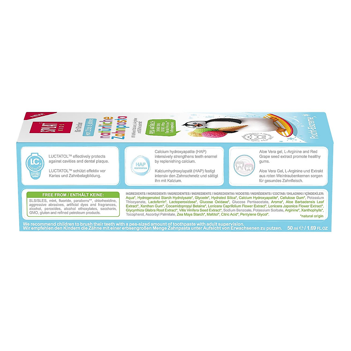 Splat tandpasta kids 2-6 år - flere varianter (Smag: Frugt is)