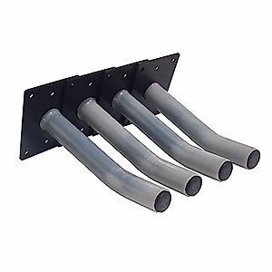 Heavy Duty Wall Tire Hanger 12" Universal Multi-Tools Storage Organizing Hooks with Protective Plastic Sleeve and Set of Screws and Anchors - Galvanized Steel Powder Coated Black - TWTH-12