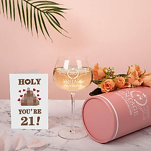 2024 21st Birthday Gifts For Her, 2003 21st Birthday Gifts For Women, 21st Birthday Gifts, 21st Birthday Gift Ideas, Wine Glass 21st Birthday, 21st Birthday Gifts For Daughter, Friend, Female