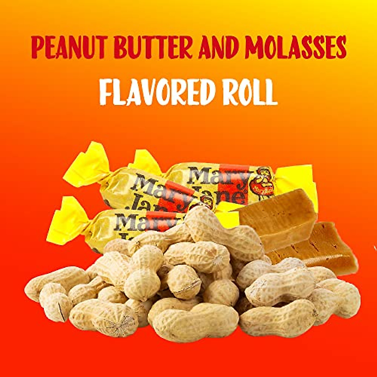 Mary Jane Candy, Peanut Butter Flavored Rolls, Gluten-Free, 2 Pound Bag