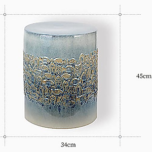 KIROJA Modern and Simple Ceramic Stools, Antique Ceramic Drum Stools with Furnishings, and Rich Stools Every Year. (Size : C)