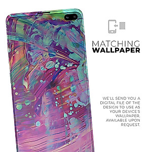 DesignSkinz Liquid Abstract Paint Remix V41 Protective Vinyl Decal Wrap Skin Cover Compatible with The Samsung Galaxy S20 (Screen Trim & Back Glass Skin)
