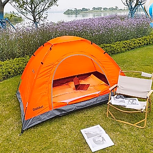 Otohiket Single Camping Tent Waterproof Backpacking Tent for 1 Person Lightweight Portable Dome Tent with and Carrying Bag for Outdoor Hunting Hiking