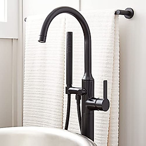 Signature Hardware 951348-LV Lentz Floor Mounted Tub Filler Faucet - Includes Hand Shower