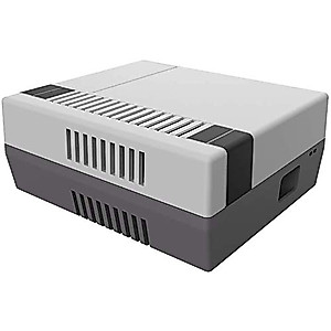 GeeekPi Retro Gaming Nes4Pi Case for Raspberry Pi 4 Model B, Pi 4 Case with Fan and Heatsinks for Raspberry Pi 4 Model B (Case with Game Controllers)