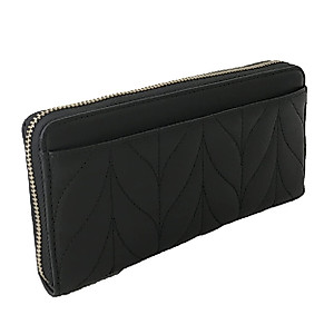 Kate Spade Briar Lane Quilted Leather Neda Zip Around Wallet, Black