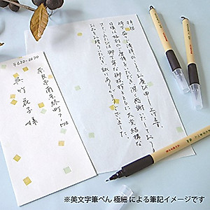 Kuretake Bimoji Felt Tip Brush Pen for Manga/Calligraphy, Superfine Tip (XT1-10S)