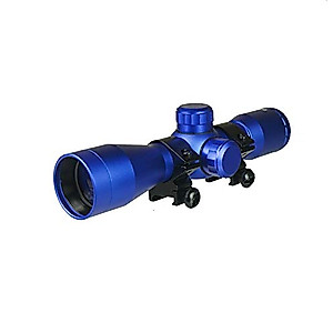 DB TAC Blue Anodize Finished 4X32 Compact Mil-Dot Scope with Rings Weaver / Picatinny Mount