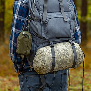 Maxam Sleeping Bag - 28x73 Lightweight Sleep Sack with Light Compression - Waterproof Camping Gear for Backpacking, Hiking, Travel, Outdoors - Soft Sleeping Bags for Adults, Drawstring Pack - Camo