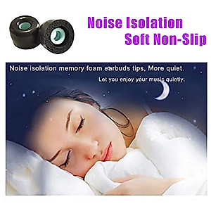 Luckvan Memory Foam Eartips for Sony WF-1000XM4 Earbuds Tips Sony Earbuds Replacement Tips WF-1000XM3 WF-SP900 WF-XB700 WI-1000X fit Charging Case 3 Pairs Black LMS