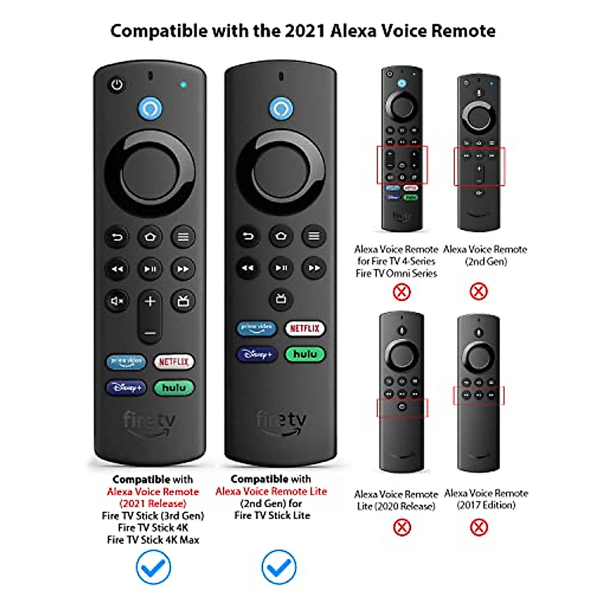 Fire TV Stick Remote Cover [2 Pack] 2021 Release, Latest Alexa Voice Remote Case, Stouchi Firestick Remote Cover Silicone Protective Sleeves with Lanyard (Green & Sky Blue)