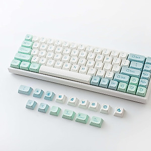 YUNZII KC68 Hot Swappable Mechanical Keyboard 68-Key Gaming Keyboard, RGB Backlit for Mac/Win/Gamers (Gateron Black Switch, Mint)