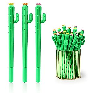 Keazexi- Cactus Shaped Roller Pens, Cactus Gel Ink Pens, Writing Pens,For School Home Office Stationery Store Kids Girls Gift.(30 Pieces)