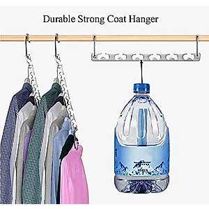 RAbrand Metal Magic Hangers Clothes Hangers Closet Space Saving Hanger Wardrobe Clothing Hanger Organizer Cascading Hangers Stainless Steel Hangers Updated Hook Design