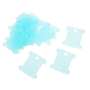 100PCS Plastic Floss Bobbin - Transparent Matte Embroidery Floss Bobbins for Organizing Threads, Cross Stitch Supplies - Environmental Plastic Floss Winder and Thread Organizer