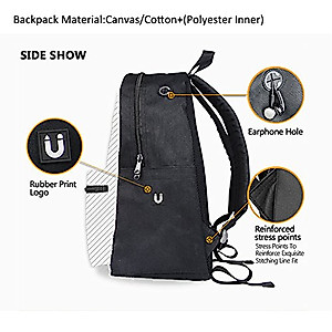 Bigcardesigns Cool Wolf Canvas Bookbag School Laptop Backpack for Men Boys