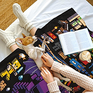 Ultra-Soft Warm Cozy Fleece Throw Blanket, Smooth Fuzzy Flannel Plush Blankets for Bed Sofa Home Decor Gift 50"x40"