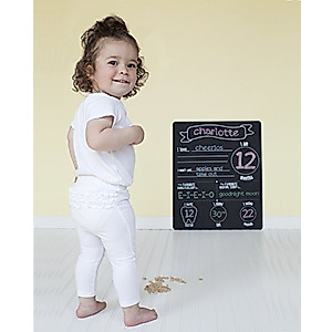 Pearhead Baby Milestone Chalkboard, Monthly Milestone Baby Photo Prop Board, Gender-Neutral