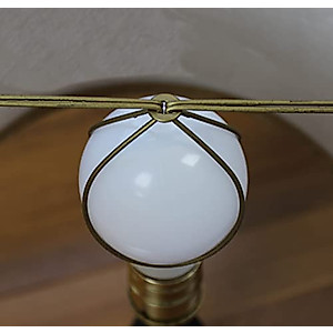 Burlap Stripe Barn Red 10" Bulb Clip Fabric Lamp Shade by Raghu