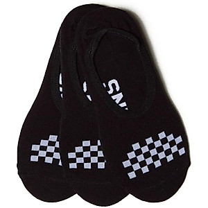 Vans - Canoodle Super No-Show Socks - 3 Pair Pack, Black/White - Women (6.5-10)