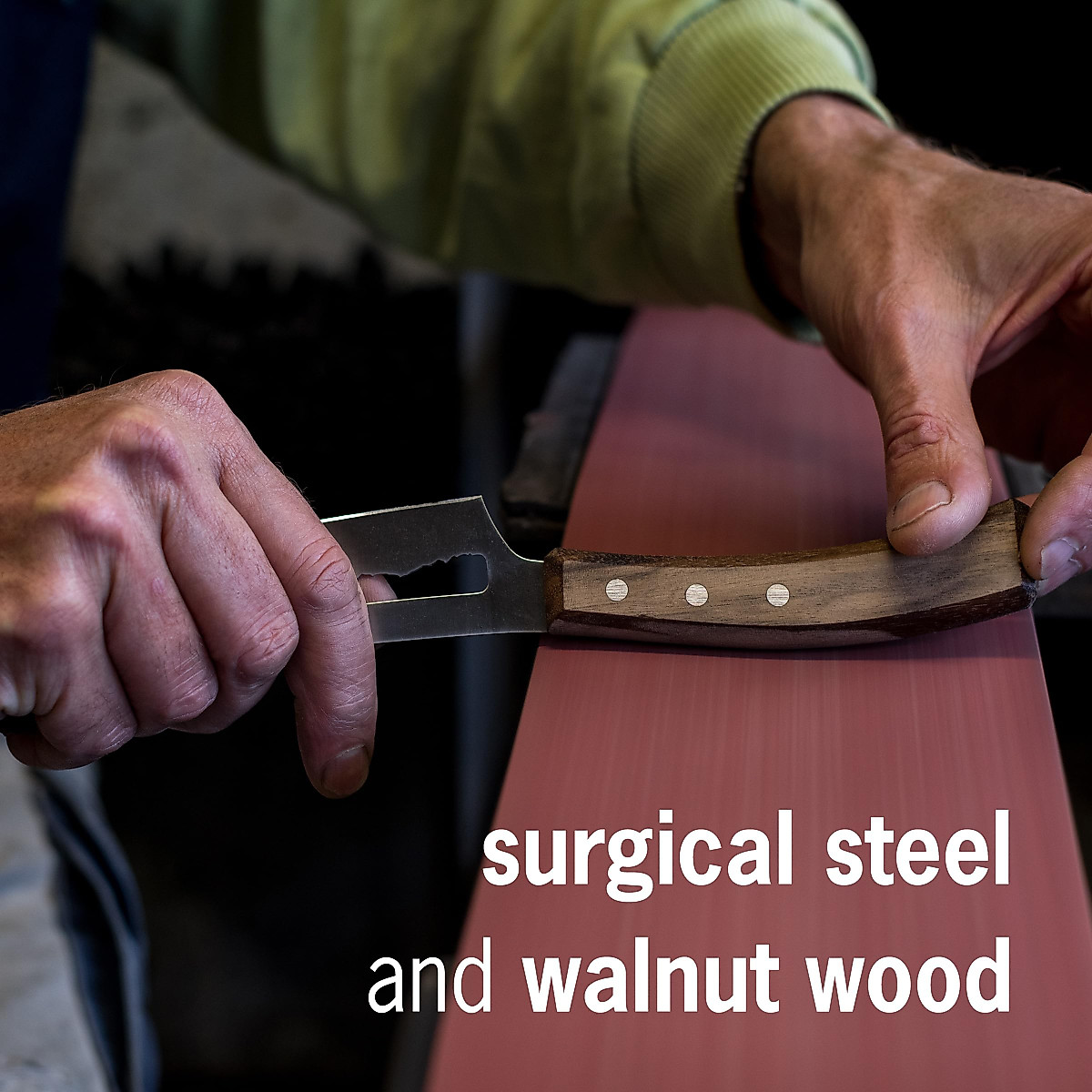 PanoramaKnife Kitchen Knife – Swiss Made – Peaks of USA – Mountain Ranges Resembled in Blade - Surgical Stainless Steel + Walnut Wood –– 10in – Best Cooking Knife – Great Gift for Outdoor Enthusiasts