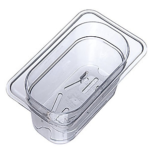 Carlisle FoodService Products CFS 1033507 TopNotch Polycarbonate Drain Shelf, 5" Length x 2.38" Width x 5/8" Height, Clear, For One-Ninth Size Food Pan (Case of 6)