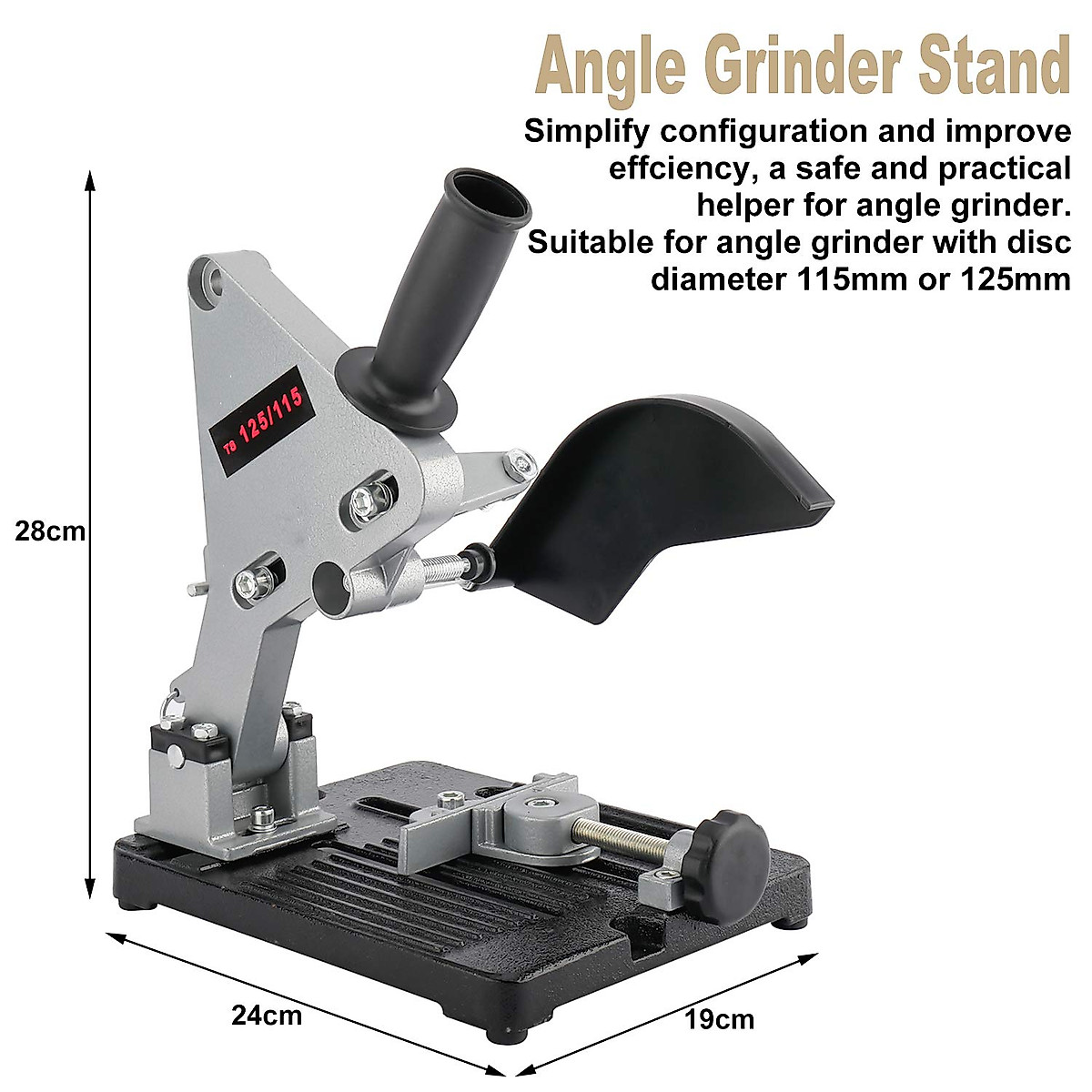 Angle Grinder DIY Angle Grinder Cast Iron Stand Grinder Holder Cutter Support Bracket Holder Cutting Machine for 115/125mm Angle Mill