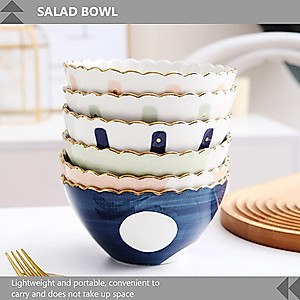 FRCOLOR Ceramic Fruit Bowl Porcelain Dessert Plate Bowl Flower Shaped Bowl Salad Bowl Dish Plate Kitchen Gadgets Pink