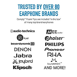 Comply Isolation Noise Cancelling Memory Foam Earphone Tips for Sennheiser HD1 Momentum MIE2, IE 800 S, CX 3.00, 5.00 and 7.00BT, Premium Replacement Earbud Tips, Comfortable Secure Fit(Medium,3 Pair)