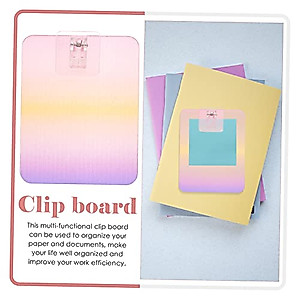 Misti Stamping Tool 6 Pcs Plate Clamp Clear Colored Clipboards Scrapbooking Die-Cut Machines Exam Paper Clips File Clipboards Document Holder Acrylic Plastic Student Notebook